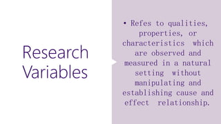 RESEARCH Terminology kanxjxiakncmsmkamjcki | PPTX | Science