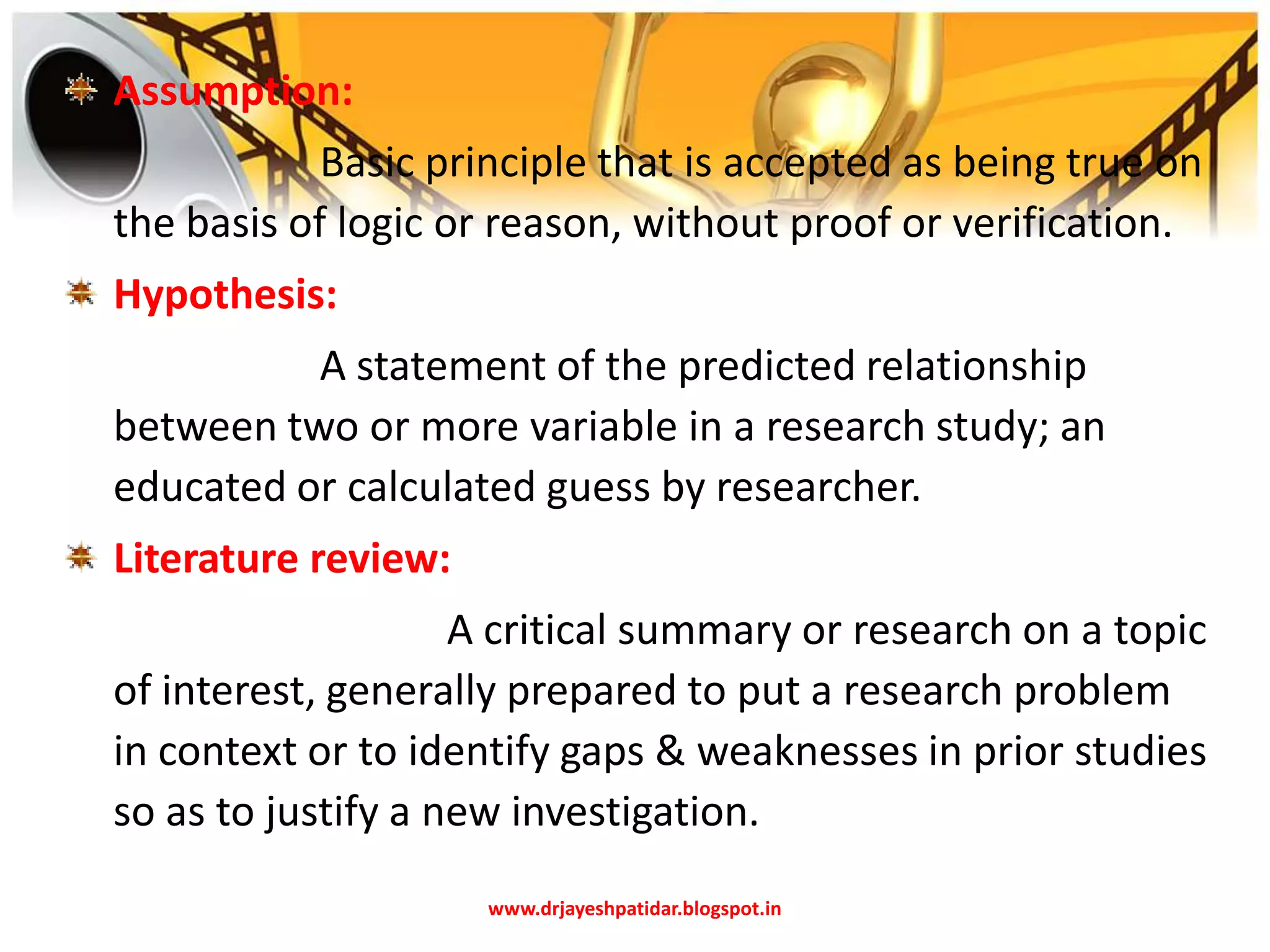 Research terminology | PPSX