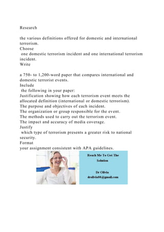 Researchthe various definitions offered for domestic and interna.docx