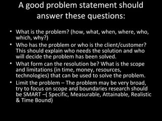 Research title & knowing the problem | PPT