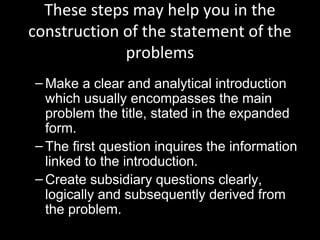 Research title & knowing the problem | PPT