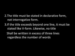 Research title & knowing the problem | PPT