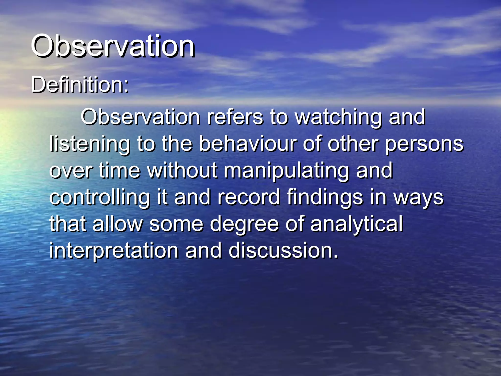 Research tool.observation | PPT