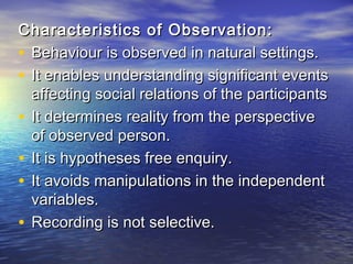Research tool.observation | PPT