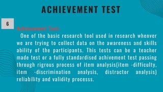 Research Tool - Types and Examples | PDF