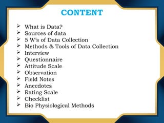 Research Tool and Data Collection Methods | PPTX