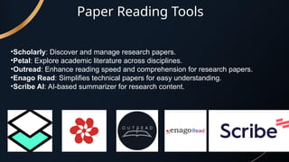 Proven AI Research Tools and Techniques .ppt