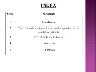 Research Tools and Techniques | PPTX