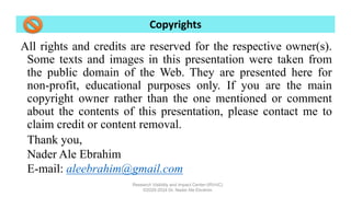 Research Tools for Collecting, Writing, Publishing, and Disseminating your Research | PPT