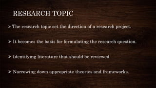 Research topic | PPT