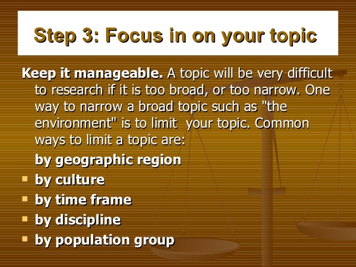 Research topic analysis