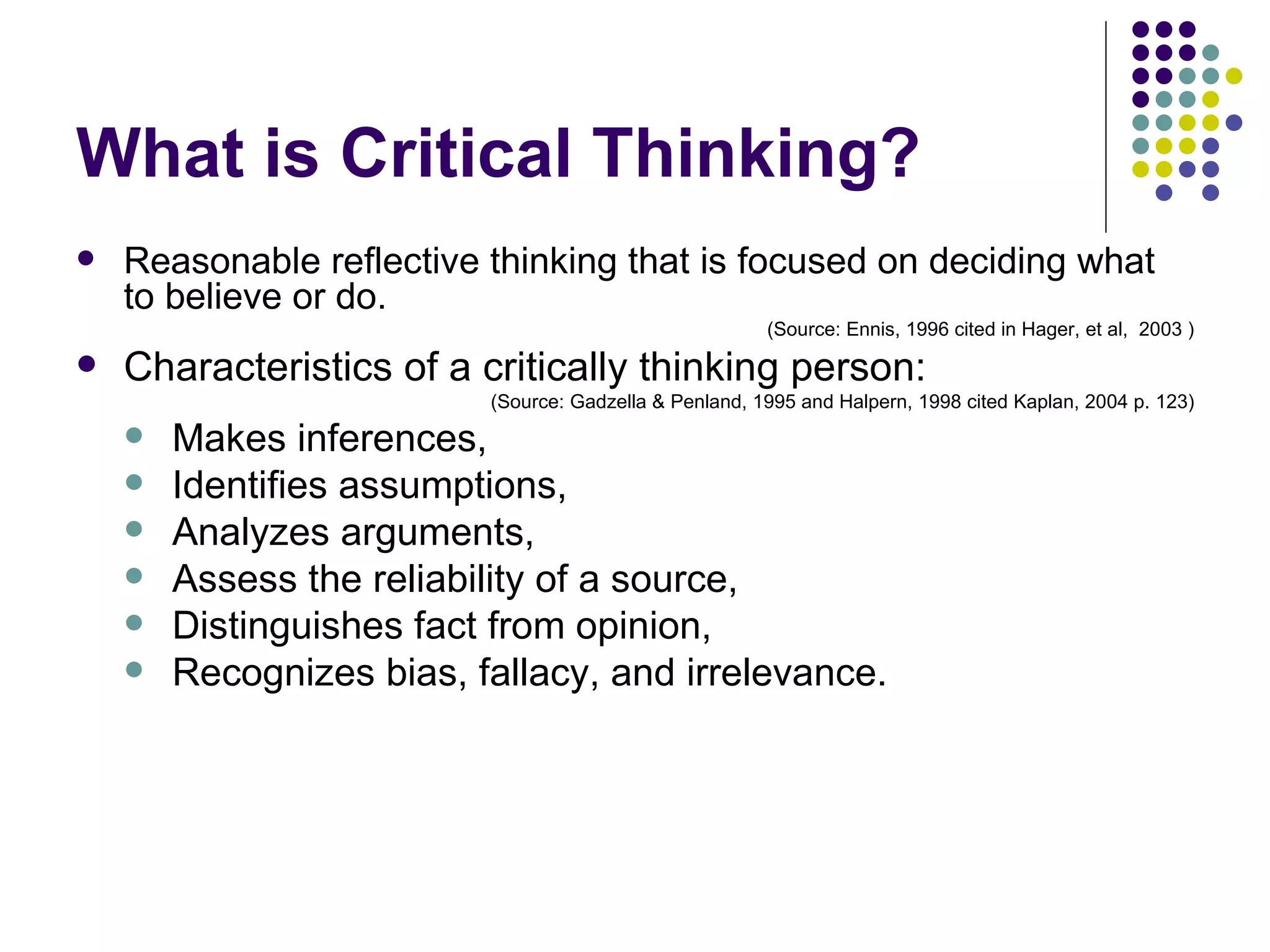 Critical Thinking In High School Physics | PPT