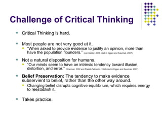 Critical Thinking In High School Physics | PPT