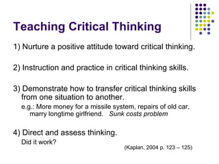 Critical Thinking In High School Physics | PPT