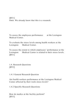 Research Topic Impact of Stress on Healthcare Workers P | DOCX