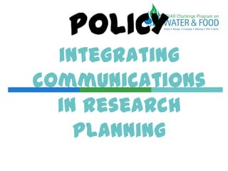 Research to policy | PPT