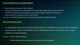 TYPES OF RESEARCH | PPTX