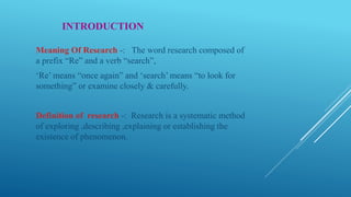 Research introduction ppt | PPTX | Parenting Babies and Toddlers ...