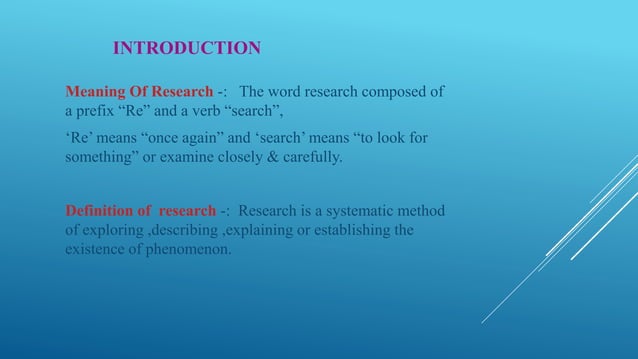 Research introduction ppt | PPT