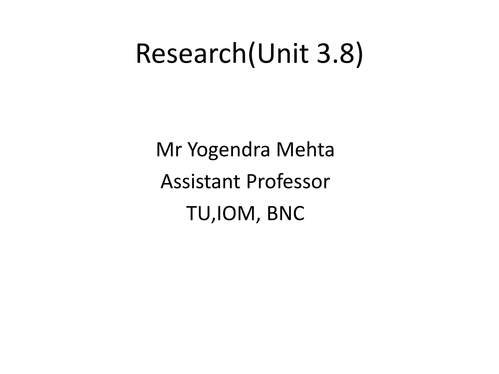 Research(unit 3 | PPT