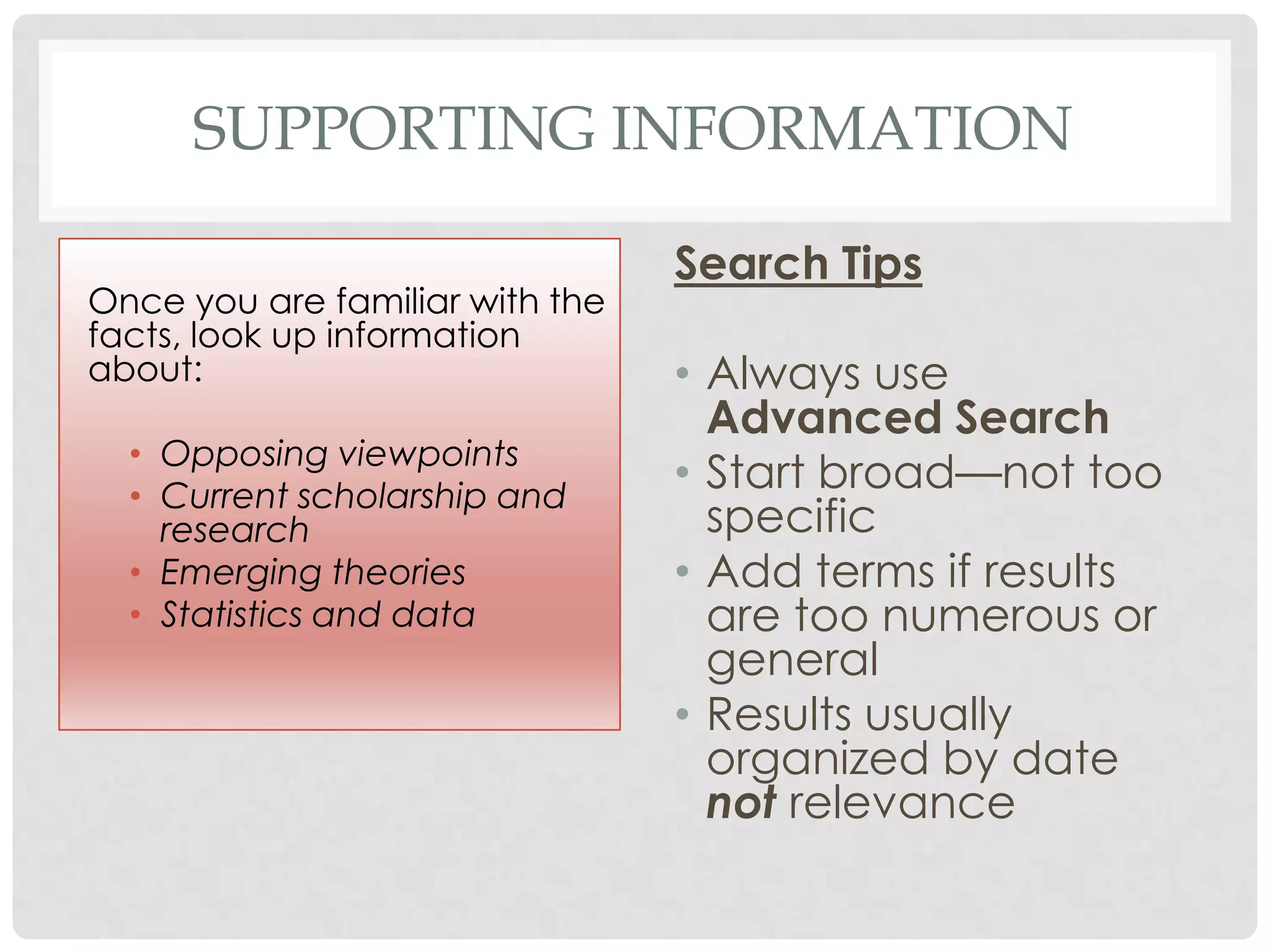 Research using databases | PPTX