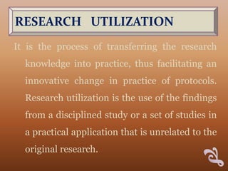 Research utilization | PPT