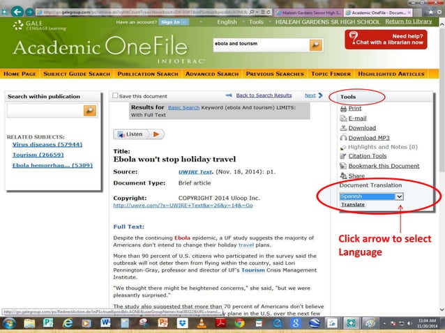 Research with Academic OneFile | PPTX | Technology & Computing