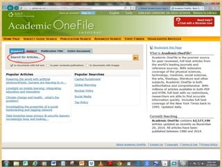 Research with Academic OneFile | PPTX | Technology & Computing