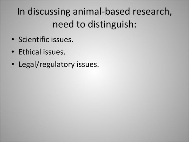 "Research with Animals" lecture | PPT