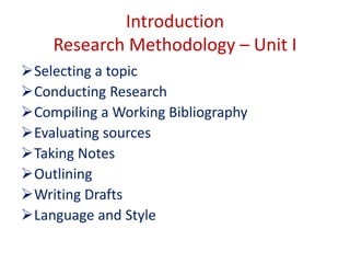 Research & writing | PPT