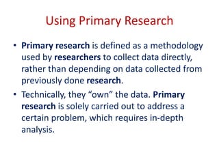 Research & writing | PPT
