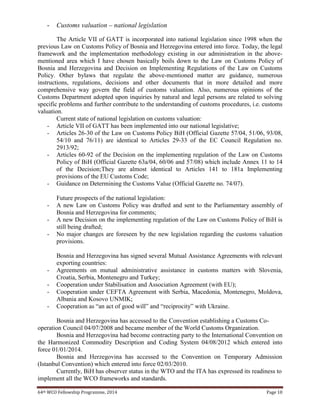 Researh Paper “Customs valuation – challenges in Bosnia and Herzegovina ...