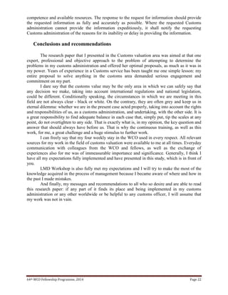 Researh Paper “Customs valuation – challenges in Bosnia and Herzegovina ...