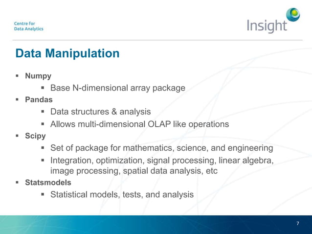 Researh toolbox - Data analysis with python | PPT