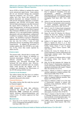 Resection of uterine septum and reproductive outcomes | PDF