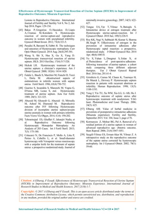 Resection of uterine septum and reproductive outcomes | PDF