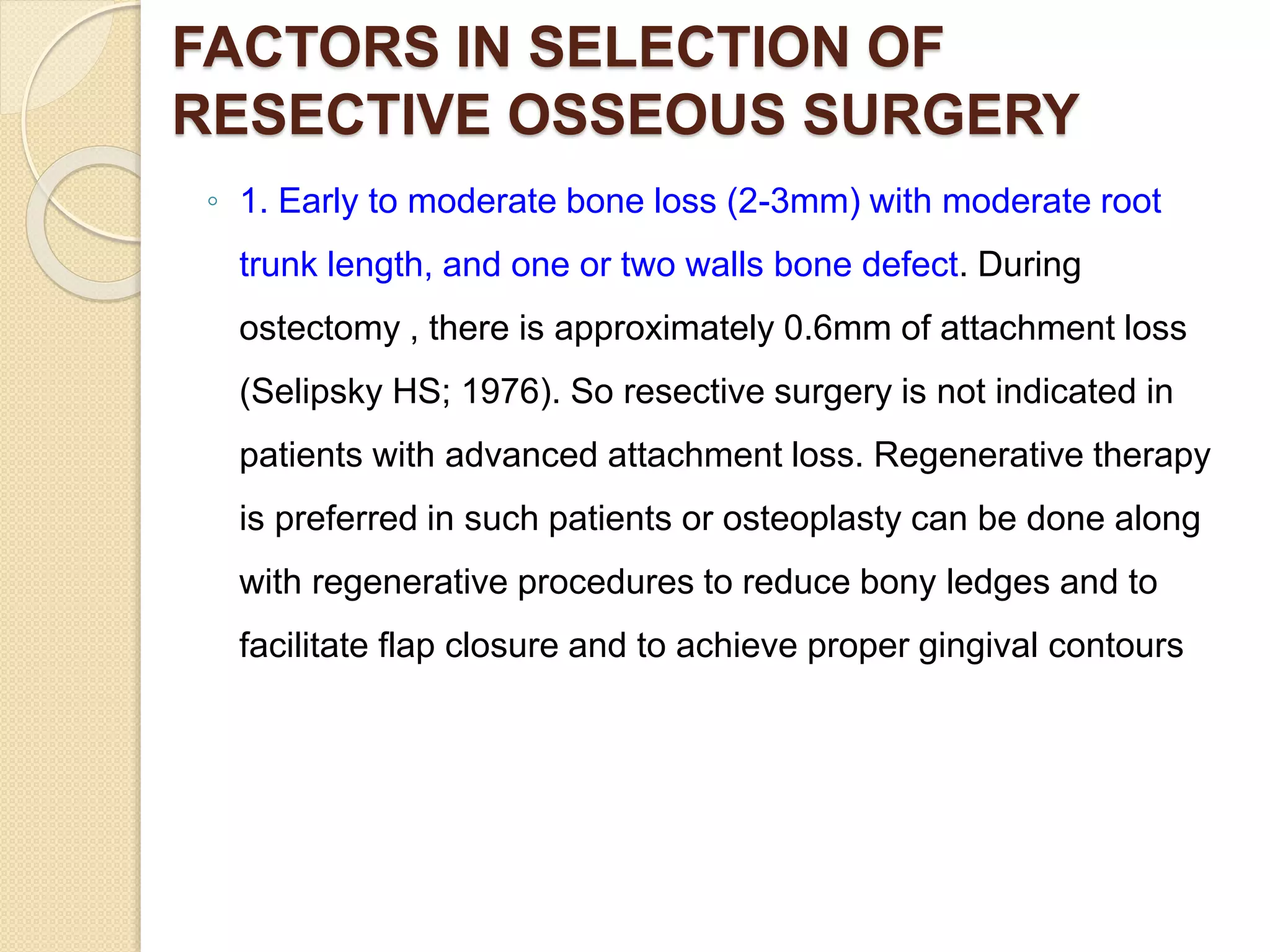 Resective osseous surgery | PPTX
