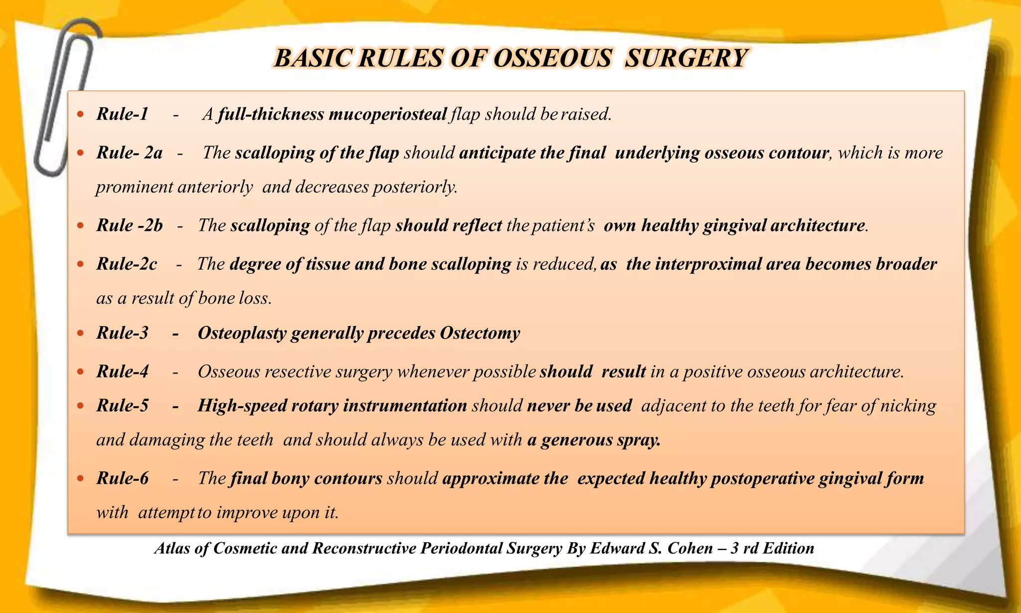 Resective osseous surgery | PPTX
