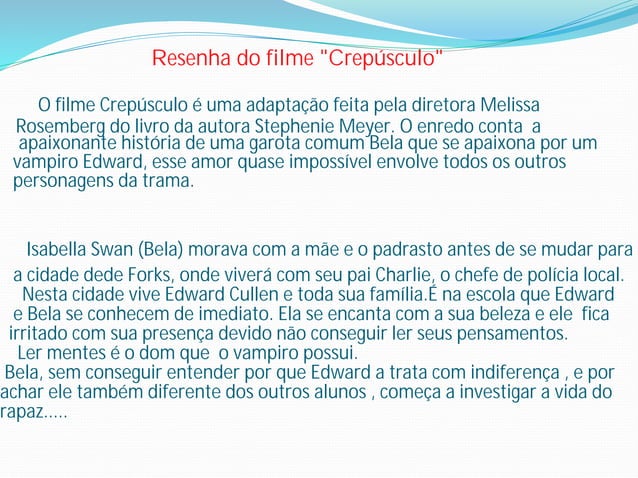 Diferenças e exemplos de Resenha resumo e sinopse. | PDF | Romance | Genres