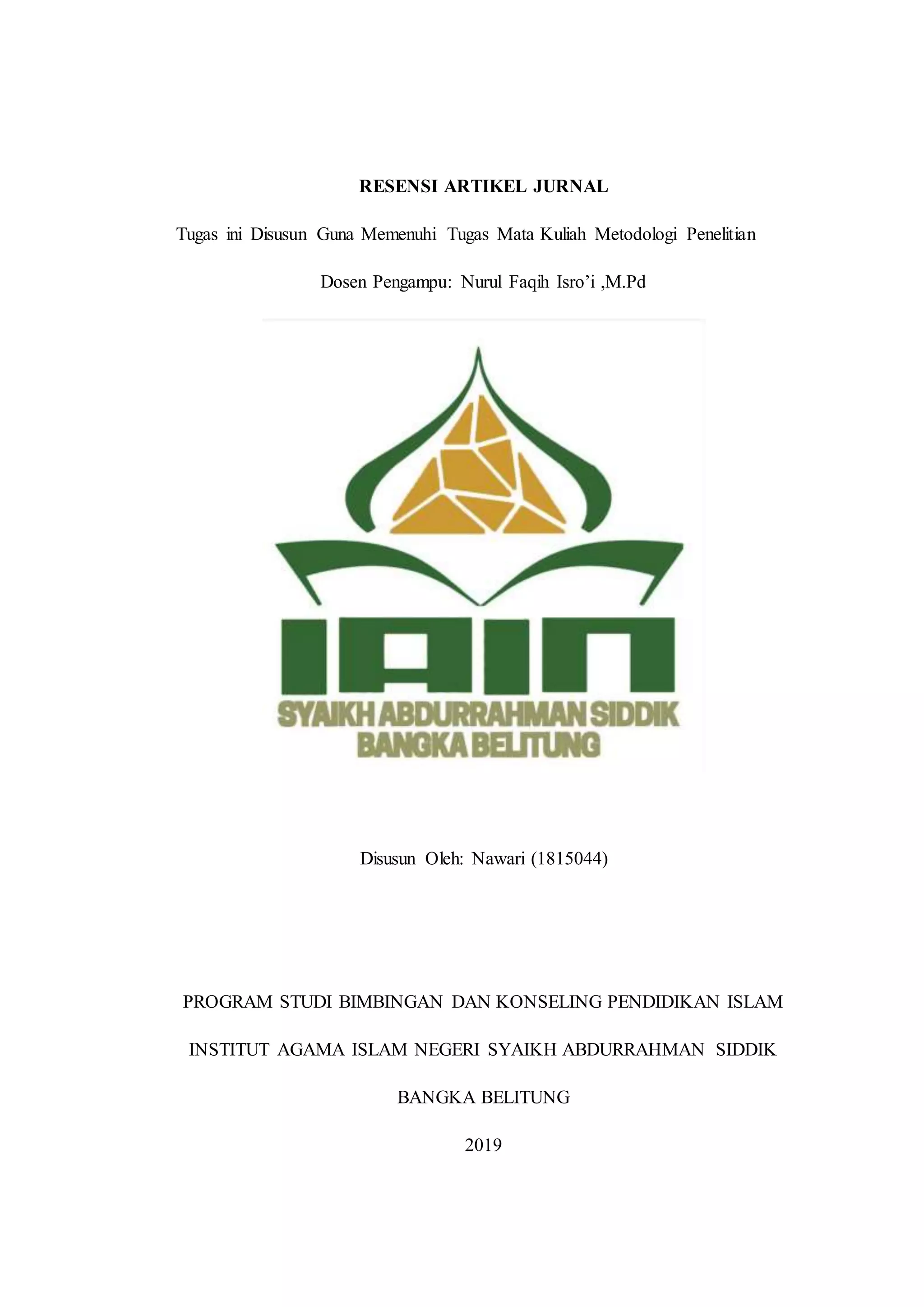 Resensi artikel jurnal 2 Nawari | DOCX