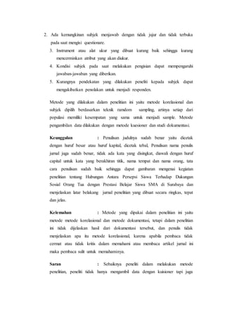 Resensi artikel jurnal aniah | PDF