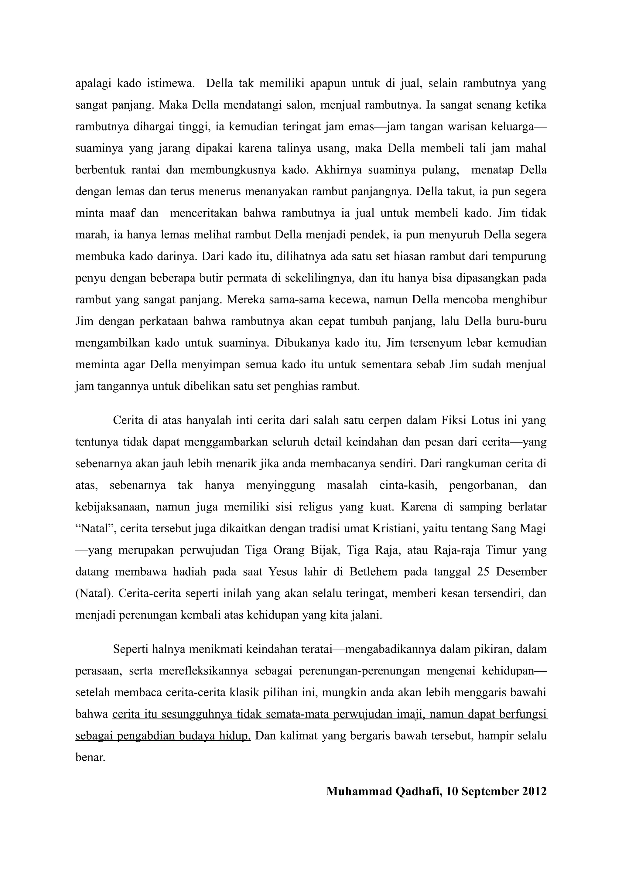 Resensi, fiksi lotus vol.1 | RTF
