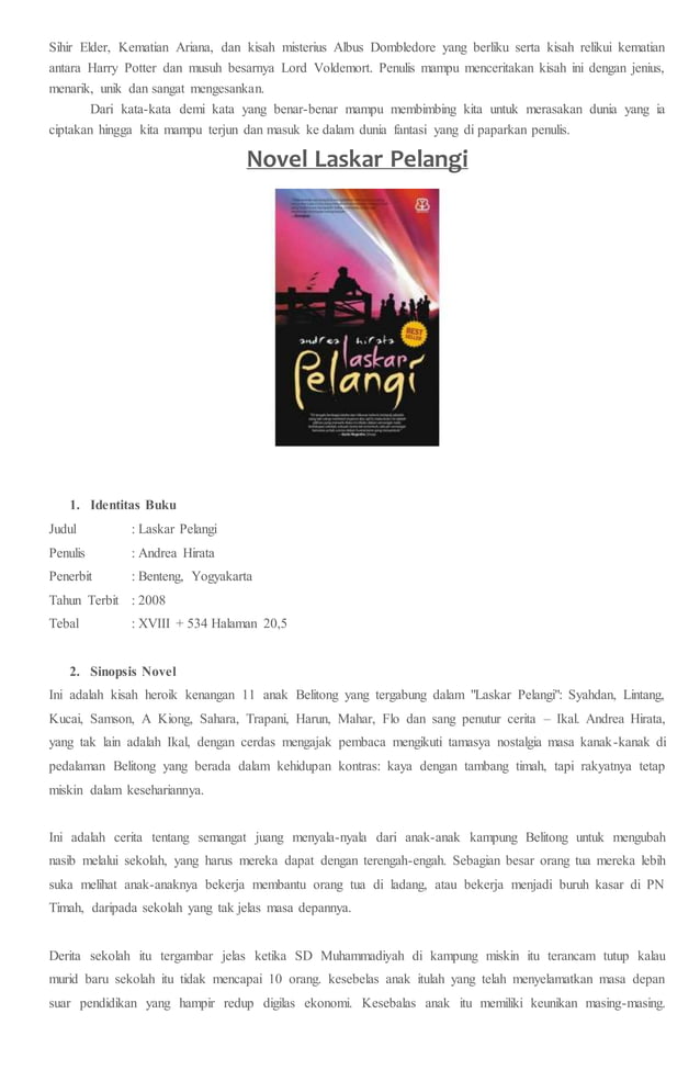 20 Resensi Novel | DOCX