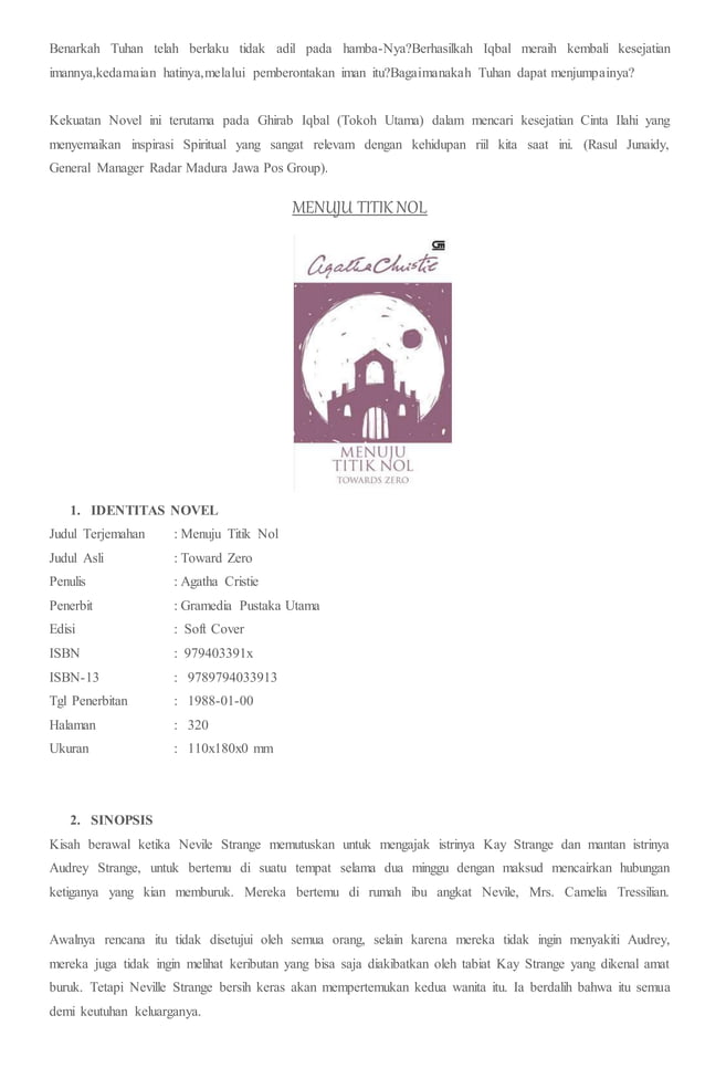 20 Resensi Novel | DOCX