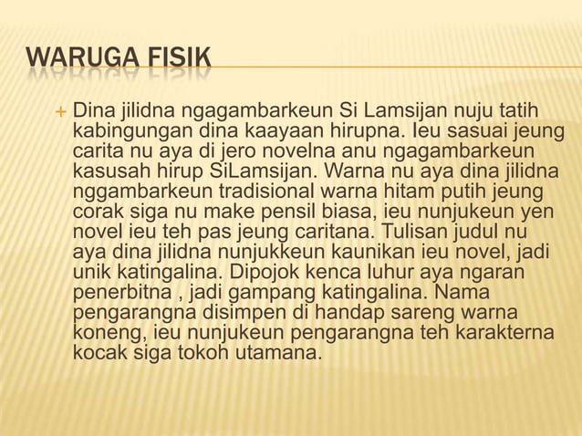 Resensi novel bahasa sunda | PPT