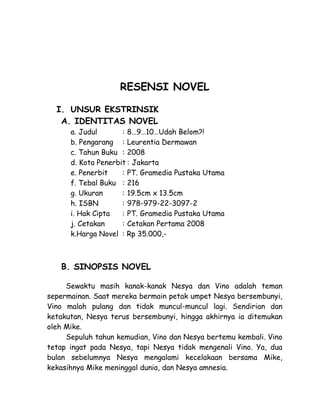 Resensi novel 8...9...10