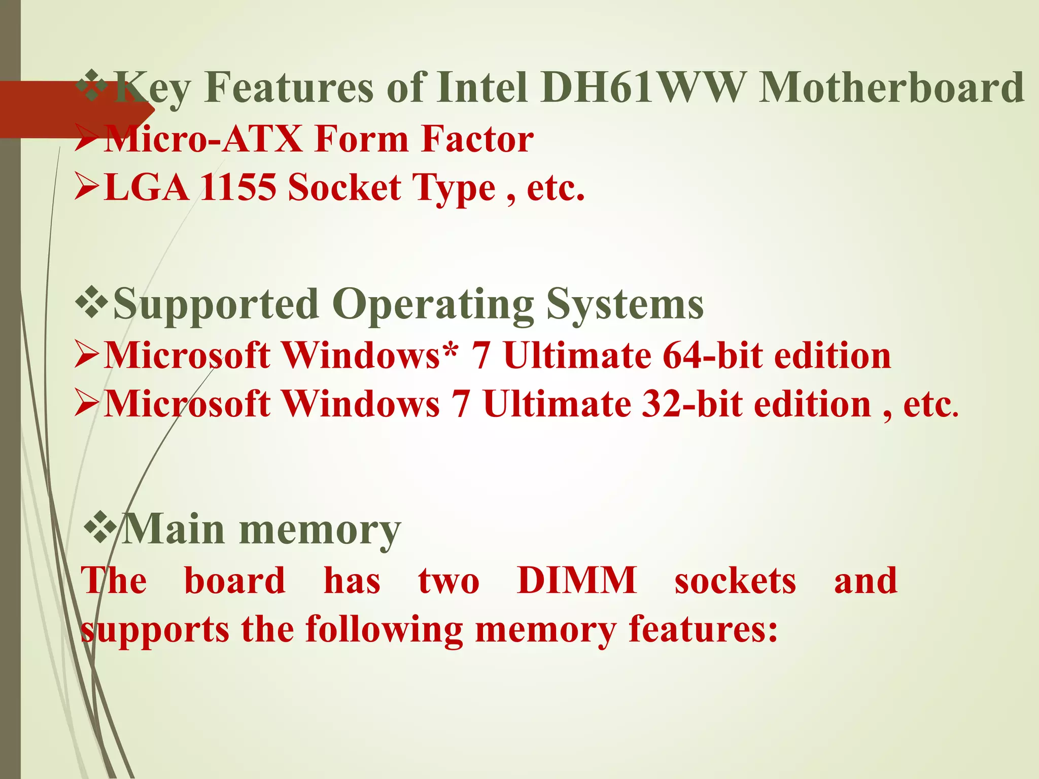 Resent intel motherboards | PPTX | Operating Systems | Computer ...