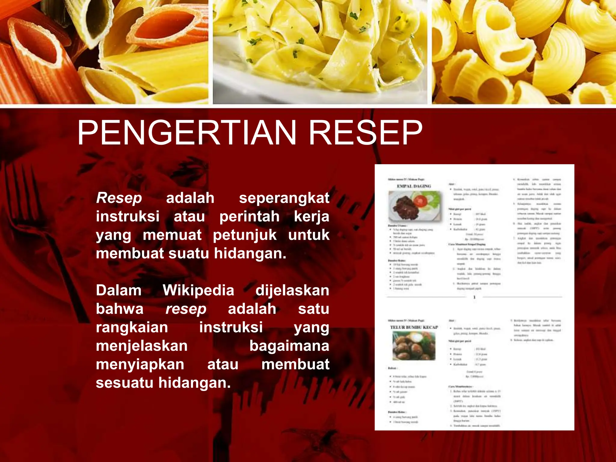 Pengetahuan Resep pada menu makanan kontinental.pptx