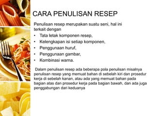 Pengetahuan Resep pada menu makanan kontinental.pptx