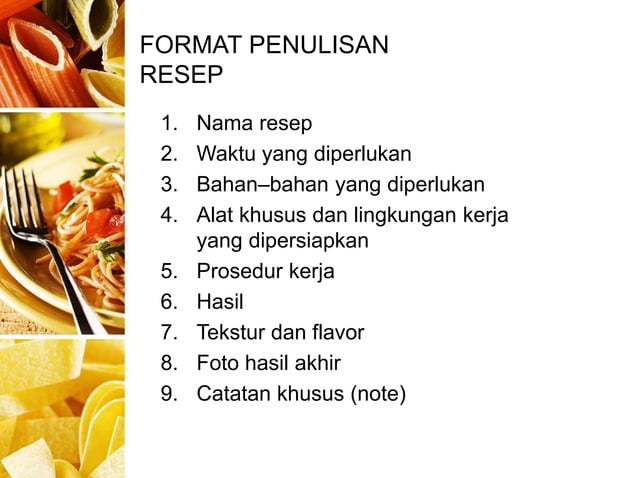 Pengetahuan Resep pada menu makanan kontinental.pptx